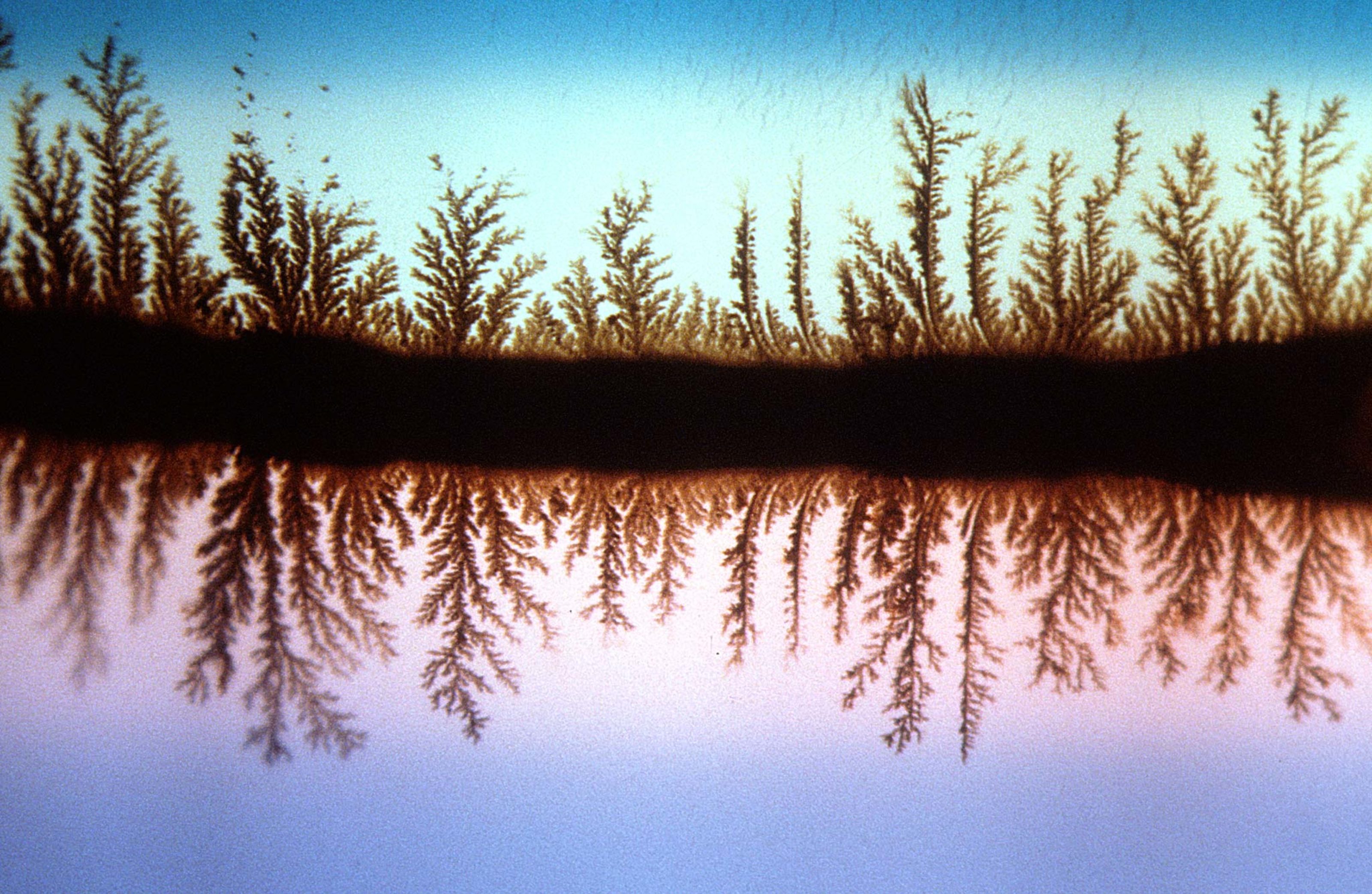 Inclusions of pyrolusite and limonite in a polished slab of Brazilian ...